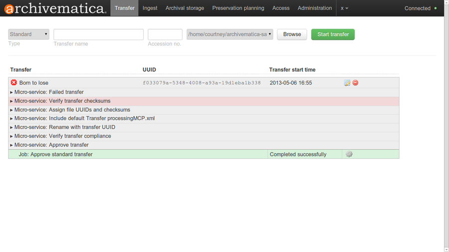 UM error handling - Archivematica