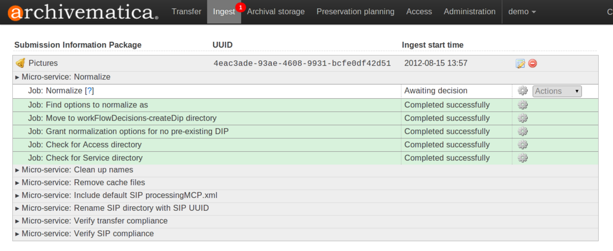Archivematica 0.9 Micro-services - Archivematica